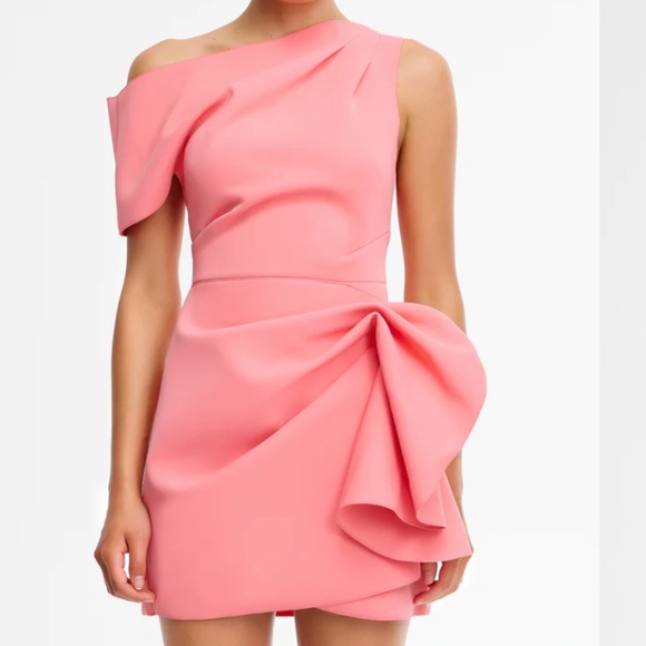 Acler | Dresses | Acler Revolve Eddington Draped Mini Dress Gerbera Pink | Poshmark